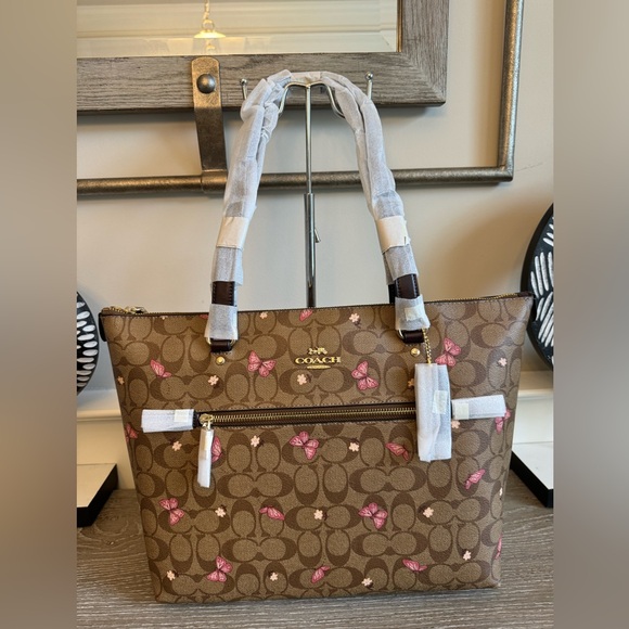 Coach | Bags | Coach Signature Gallery Tote Butterfly Print | Poshmark